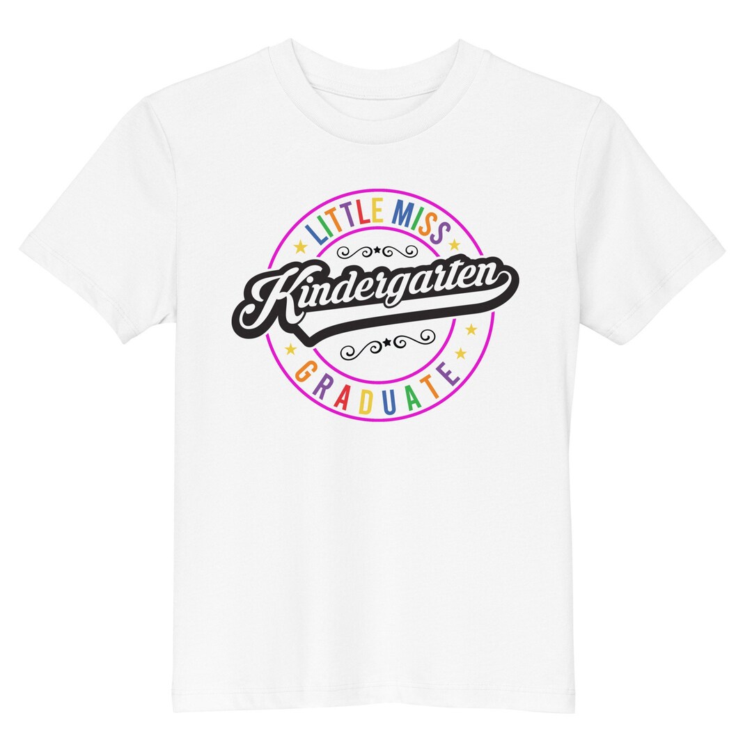 Kindergarten Graduation T-shirt for Girls, 2024 Kindy Grad Tee, Girl's ...