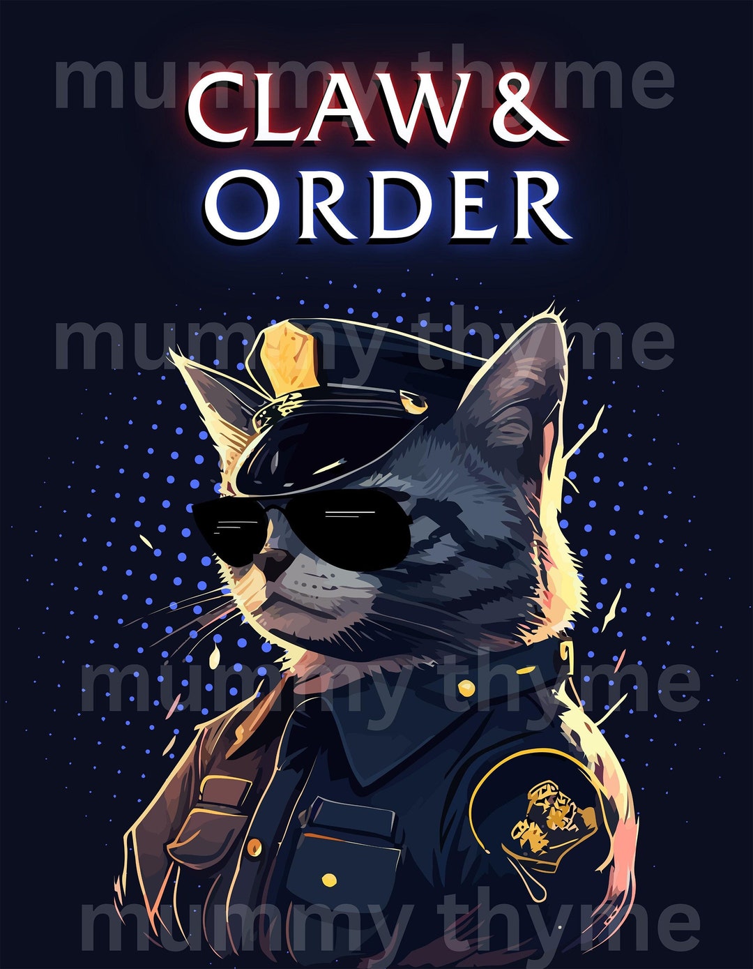 Funny Cat T-shirt, Police Shirt, Police Mum Tee, Cat Lover Tshirt ...