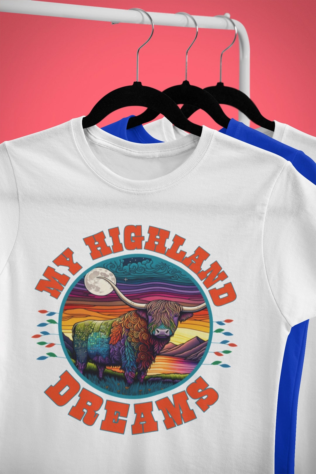 Highland Cow Dreamy T-shirt, Scotland Shirt - Etsy Australia