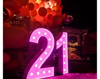 Marquee Numbers 3 Ft | Etsy