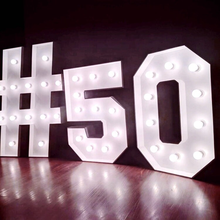 Giant Light up Letters: Cast Iron Birthday Party Decor - Etsy