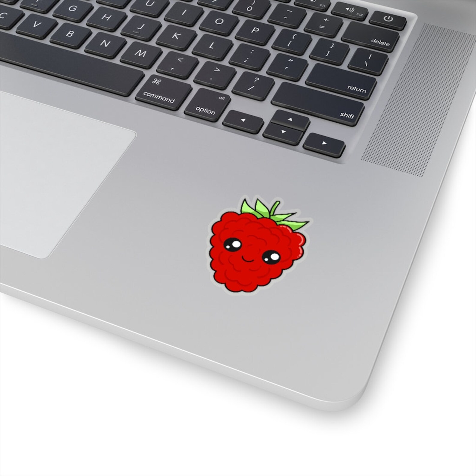 Raspberry Sticker, Cute Kawaii Red Raspberry Fruit Kiss-cut Sticker ...