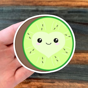 Kiwi Sticker, Fruit Sticker, Cute Kawaii Kiwi Kiss-cut Sticker - Etsy
