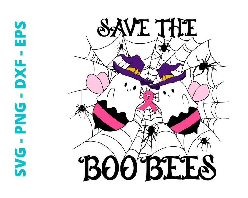 Save the Boo Bees Breast Cancer Awareness Halloween - Etsy