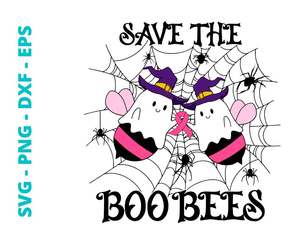Save the Boo Bees Breast Cancer Awareness Halloween - Etsy