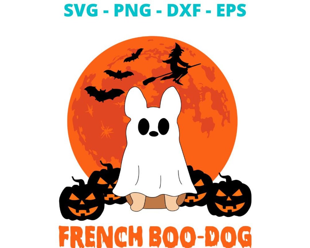 French Boo Dog Frenchie French Bulldog Ghost Halloween - Etsy