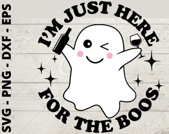 I'm Just Here for the Boos Svg, Drinking Beer Svg, Retro Halloween Svg ...