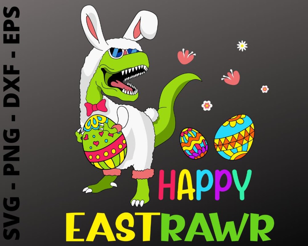 Happy Eastrawr T Rex Dinosaur Easter Bunny Egg Funny Costume Kids - Etsy