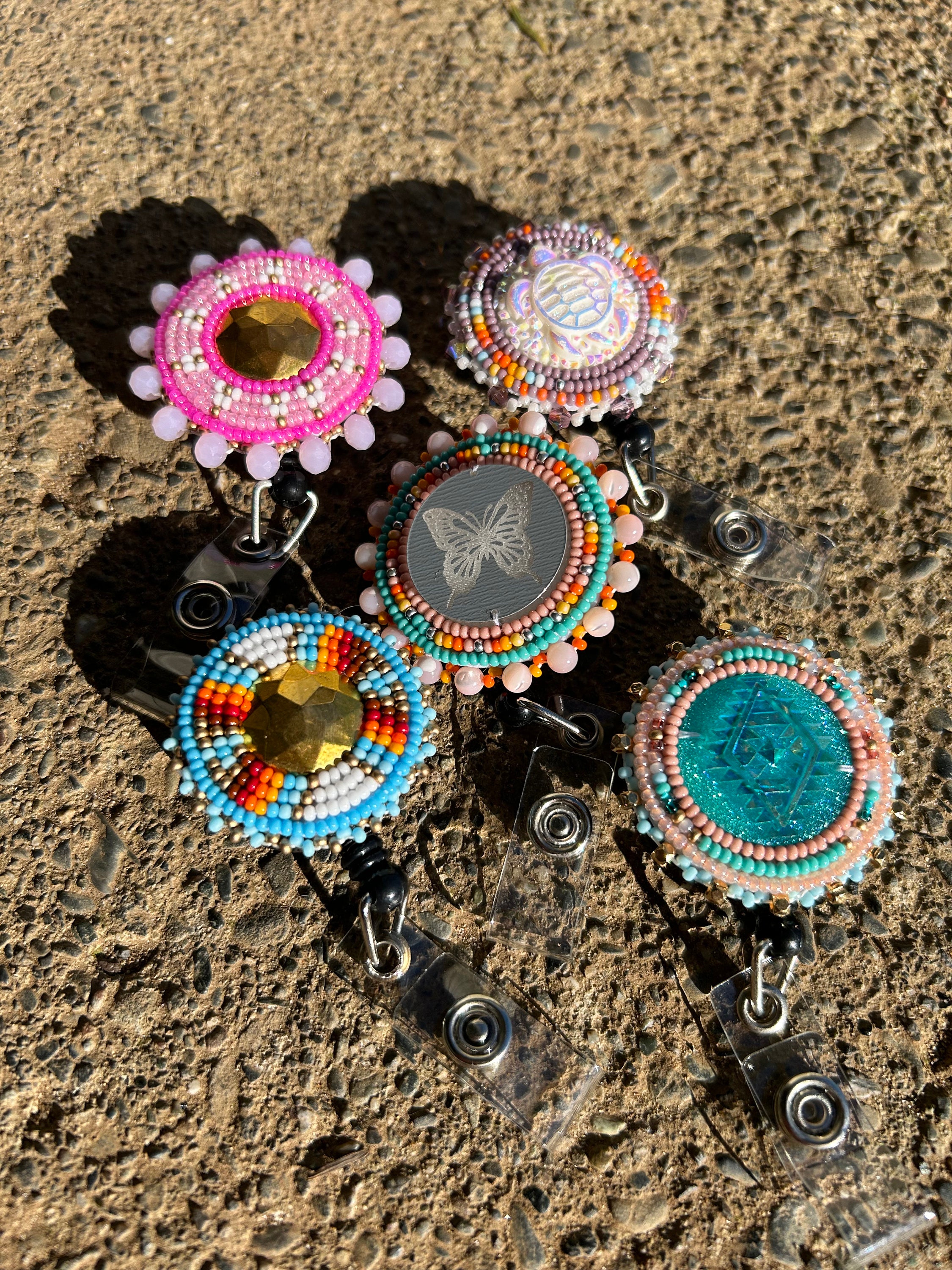 Beaded ID Badge Holders Native Inspired - Etsy