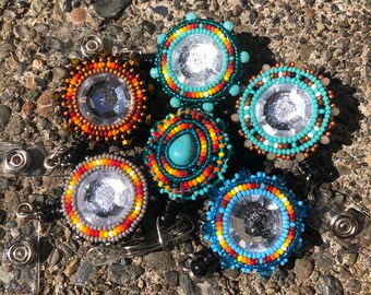 Beaded ID Badge Holders Native Inspired - Etsy