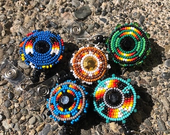 Beaded ID Badge Holders Native Inspired - Etsy