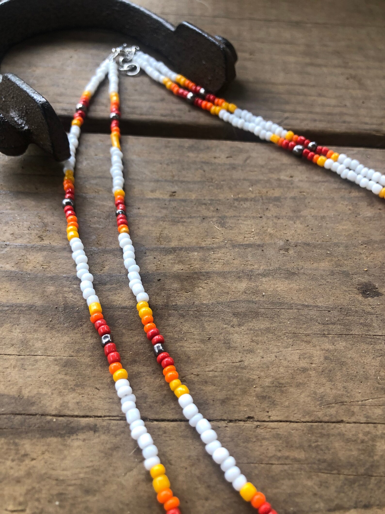 Two Strand Sunset Beaded Necklaces - Etsy
