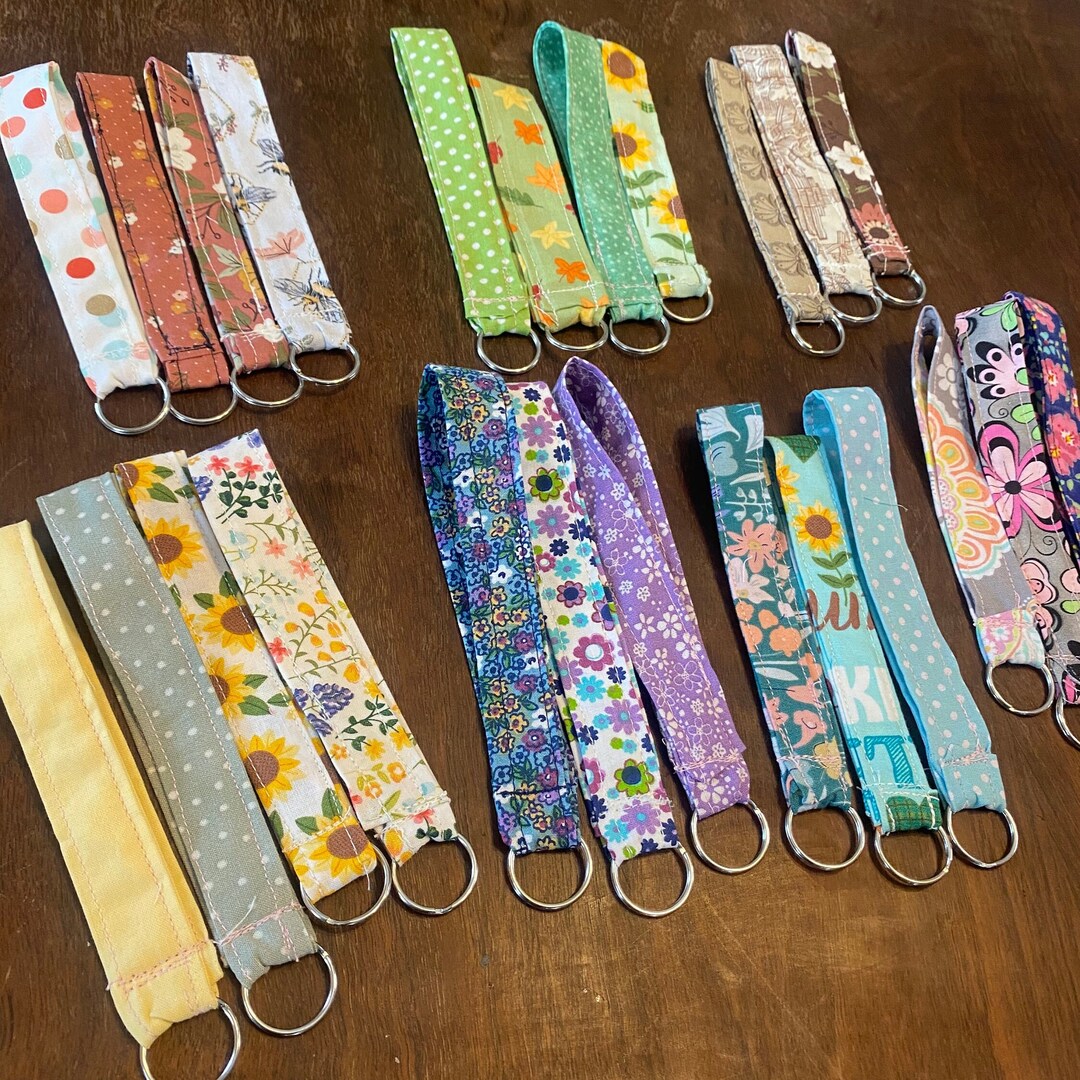 Wristlet Keychain, Fabric Key Chain, Key Ring, Unique Gift, Handmade ...
