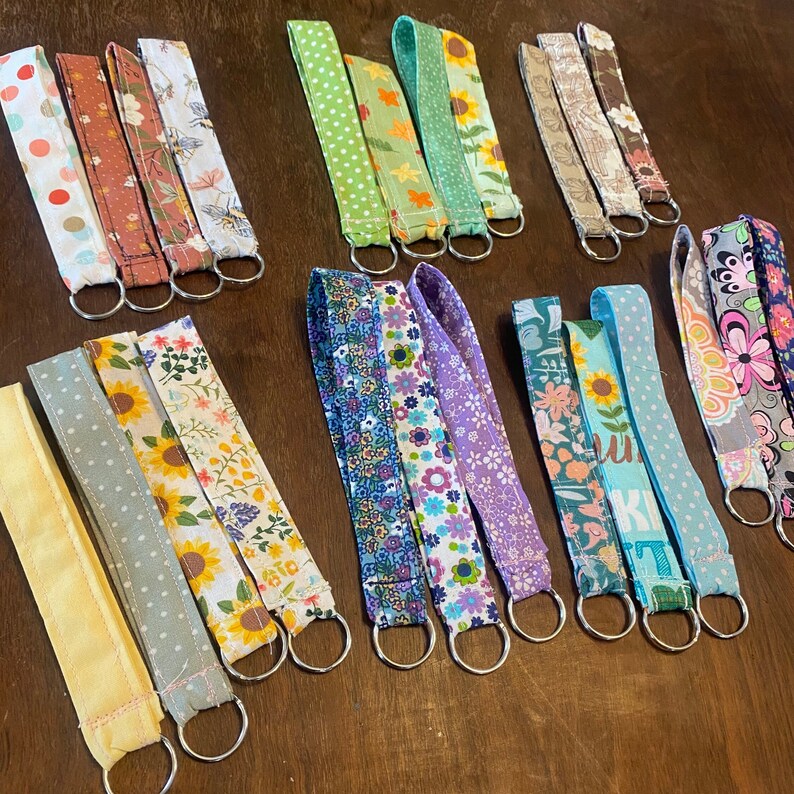 Wristlet Keychain, Fabric Key Chain, Key Ring, Unique Gift, Handmade ...