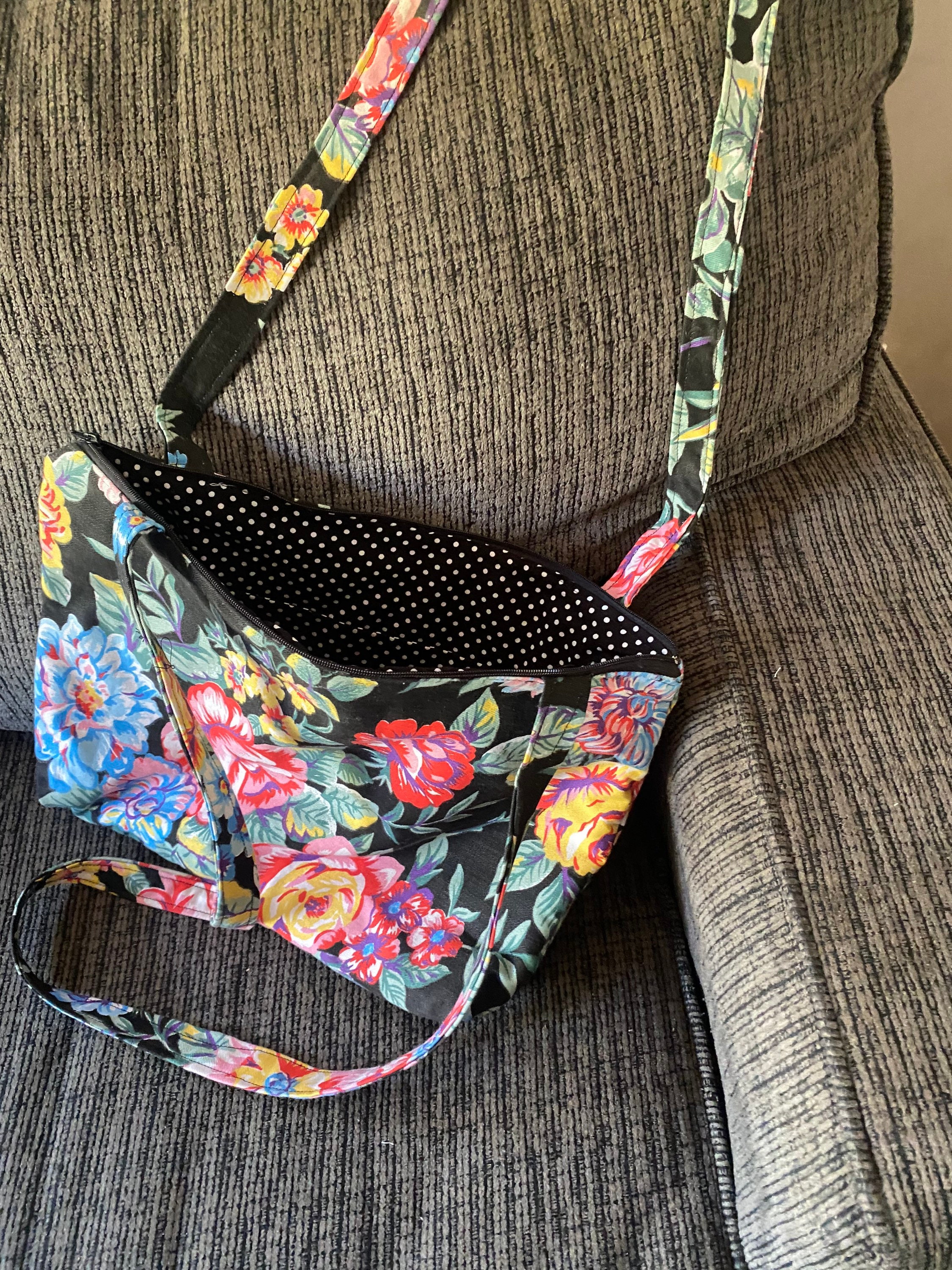 Digital PDF Pattern for Canvas Floral Handbag, Purse, Bag, Long ...