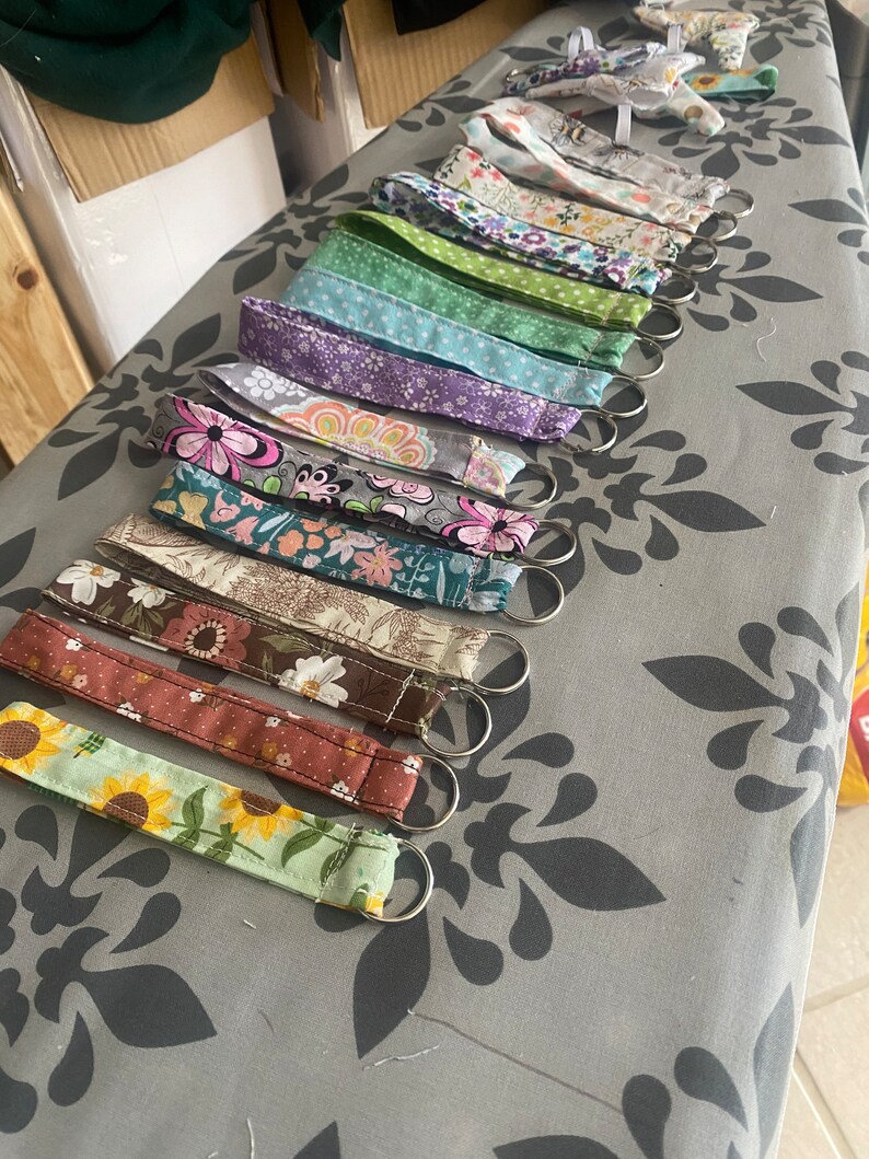 Wristlet Keychain, Fabric Key Chain, Key Ring, Unique Gift, Handmade ...