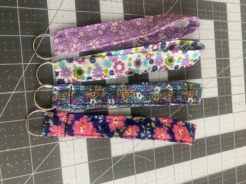 Wristlet Keychain, Fabric Key Chain, Key Ring, Unique Gift, Handmade ...