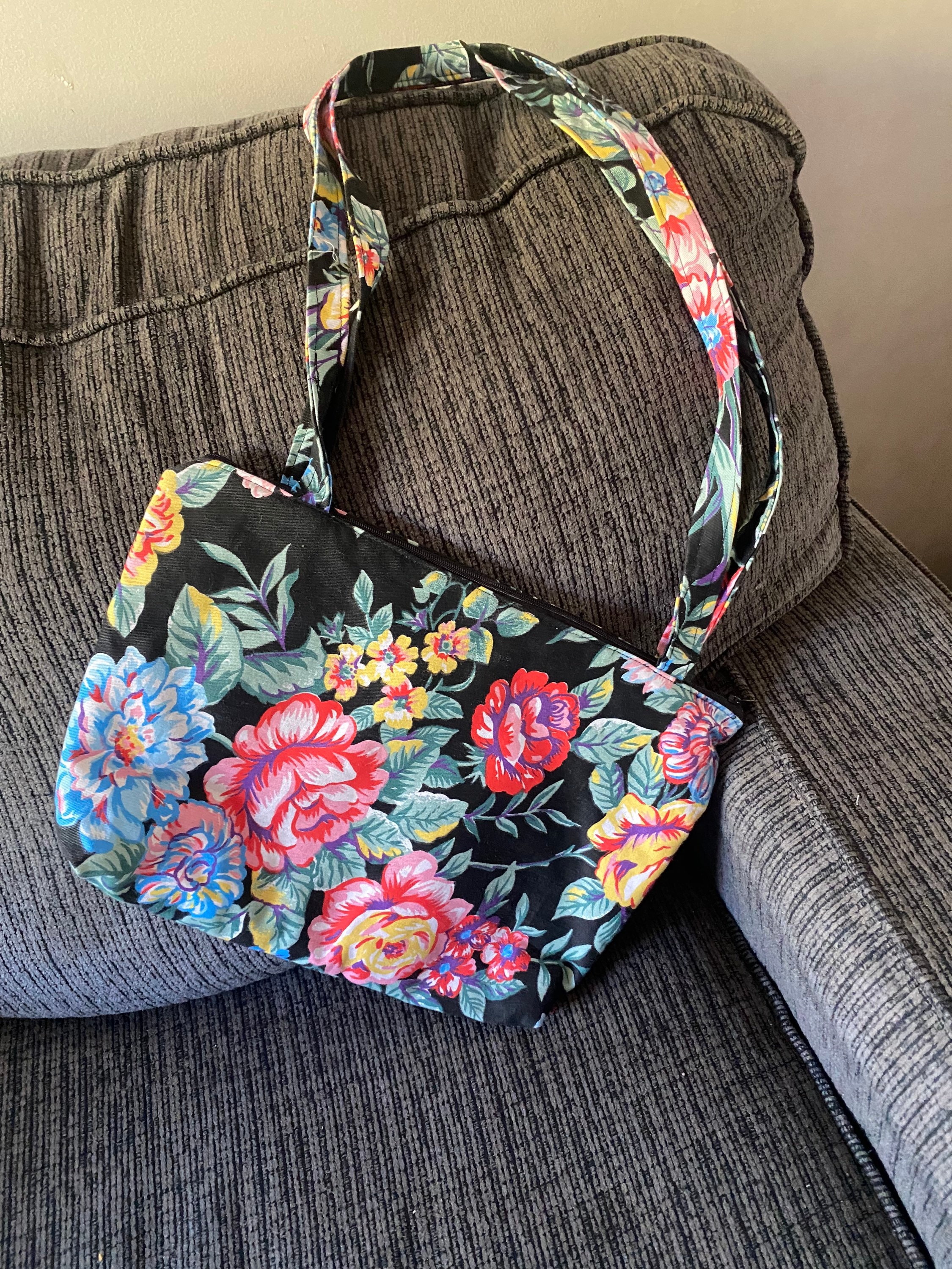 Digital PDF Pattern for Canvas Floral Handbag, Purse, Bag, Long ...