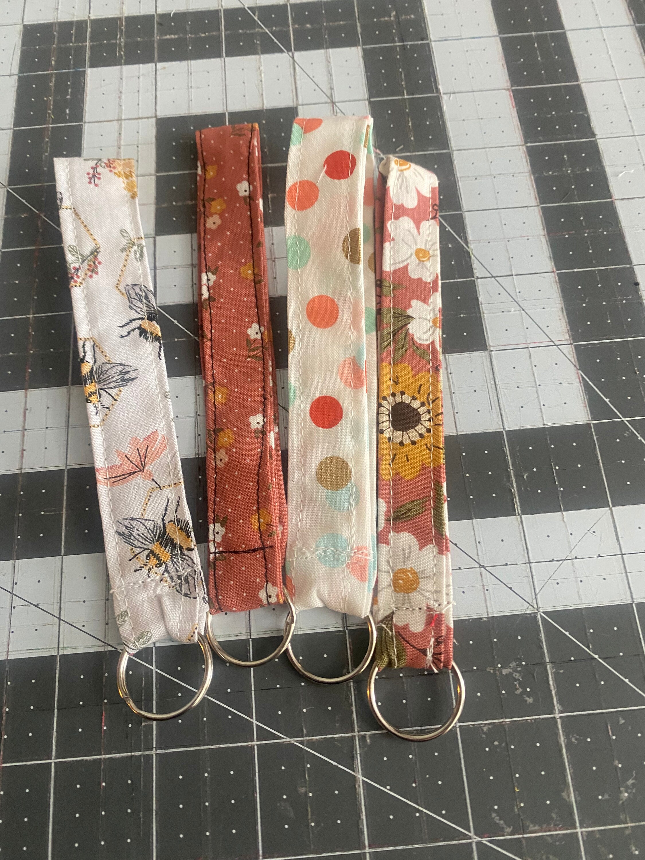 Wristlet Keychain, Fabric Key Chain, Key Ring, Unique Gift, Handmade ...