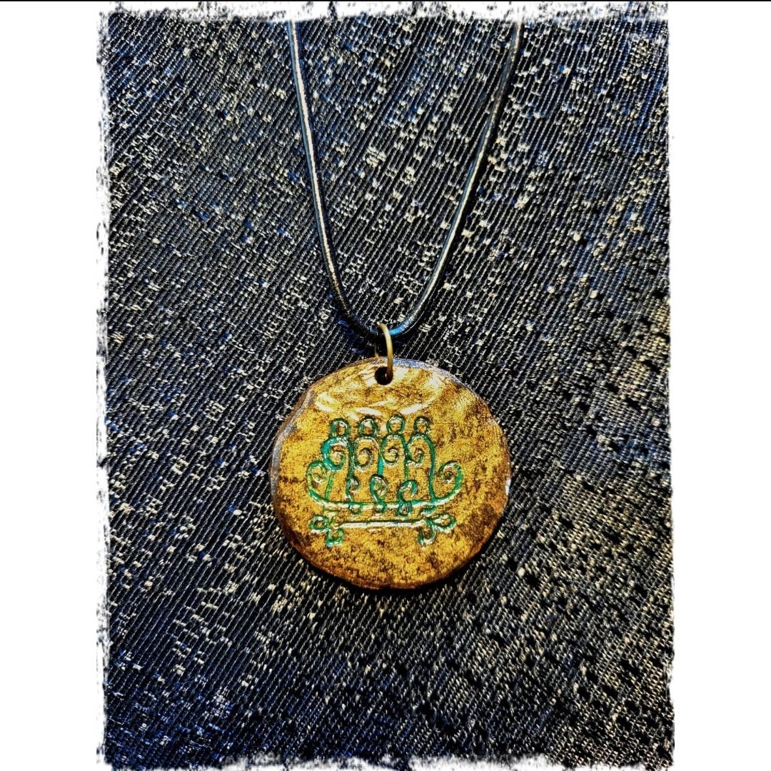 Sigil of Paimon Hand Carved Wooden Pendant - Etsy