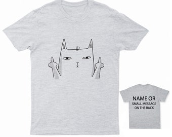 Cat Middle Finger Shirt | Etsy UK