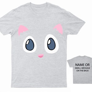 Cat Face T-shirt Personalized Gift Customized Namemeow Lover Feline Kitty Kitten - Etsy UK