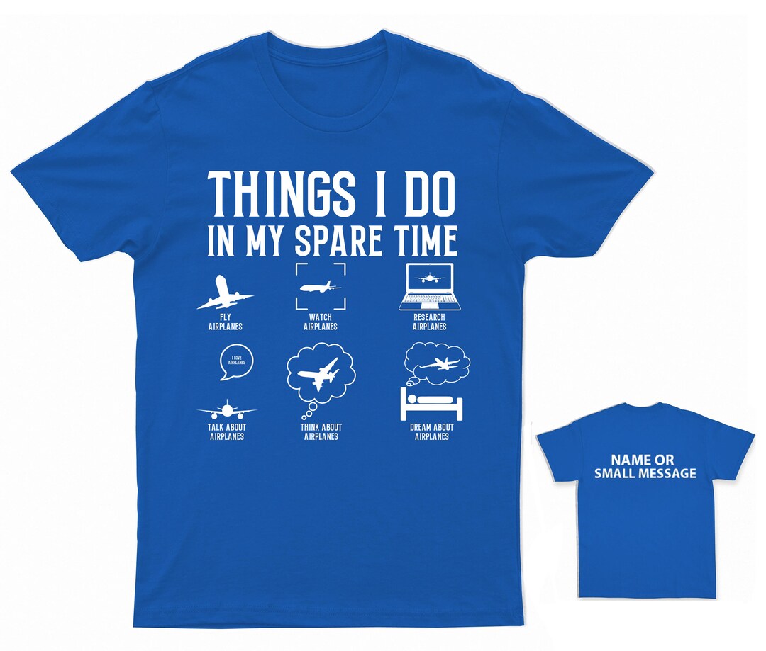 Airplane Things I Do in My Spare Time Kids Aviation Hobby Tee Airplane ...