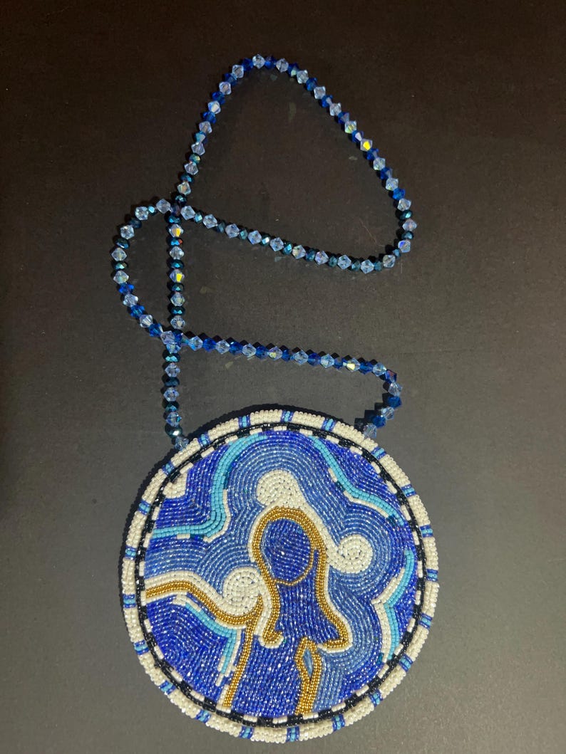 First Nations Beaded Medallion Venus 5 Inches Diameter - Etsy