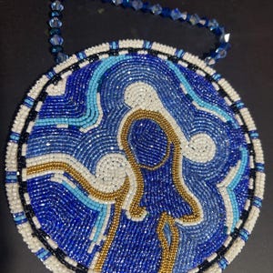 First Nations Beaded Medallion Venus 5 Inches Diameter - Etsy