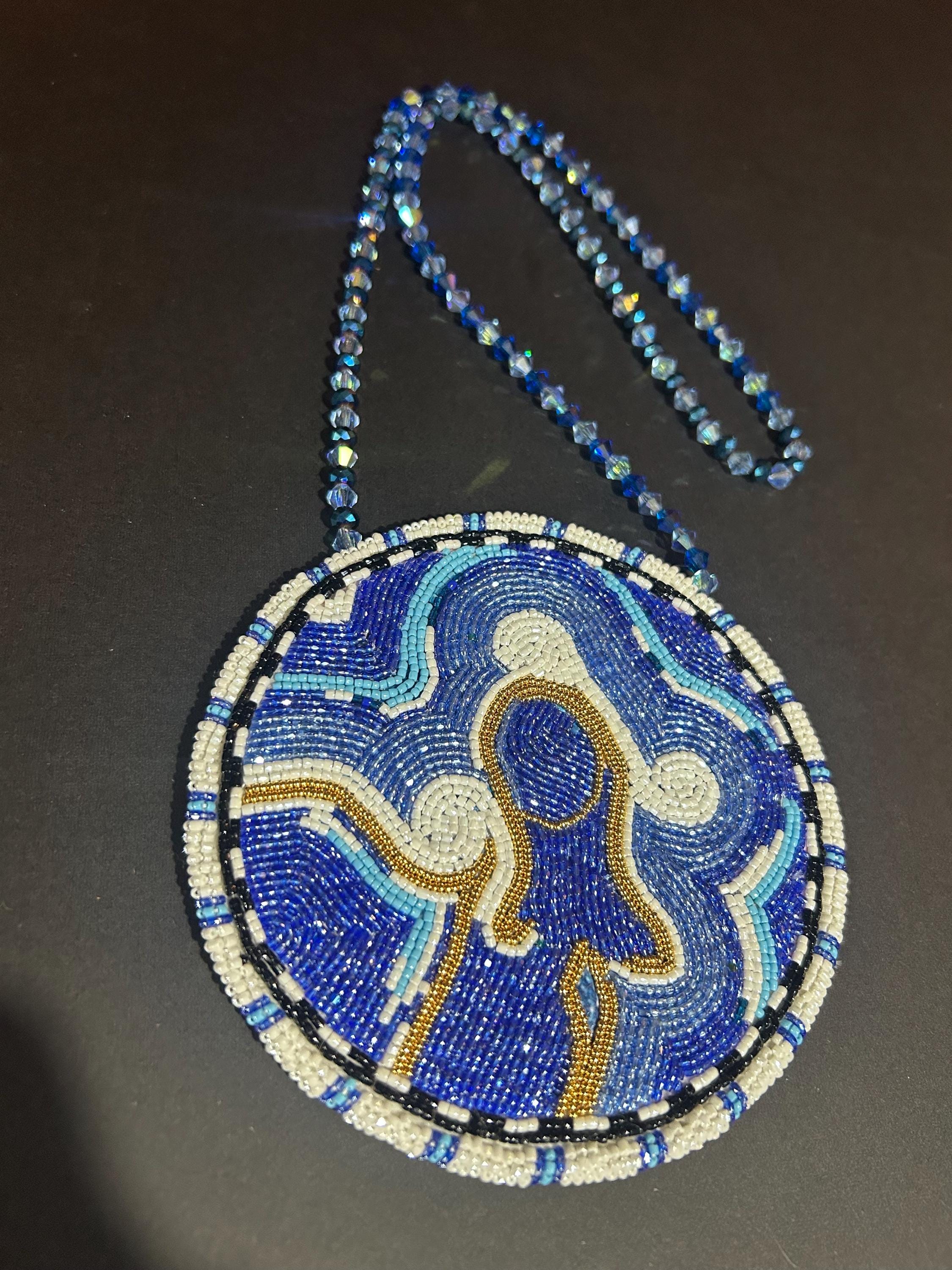 First Nations Beaded Medallion Venus 5 Inches Diameter - Etsy