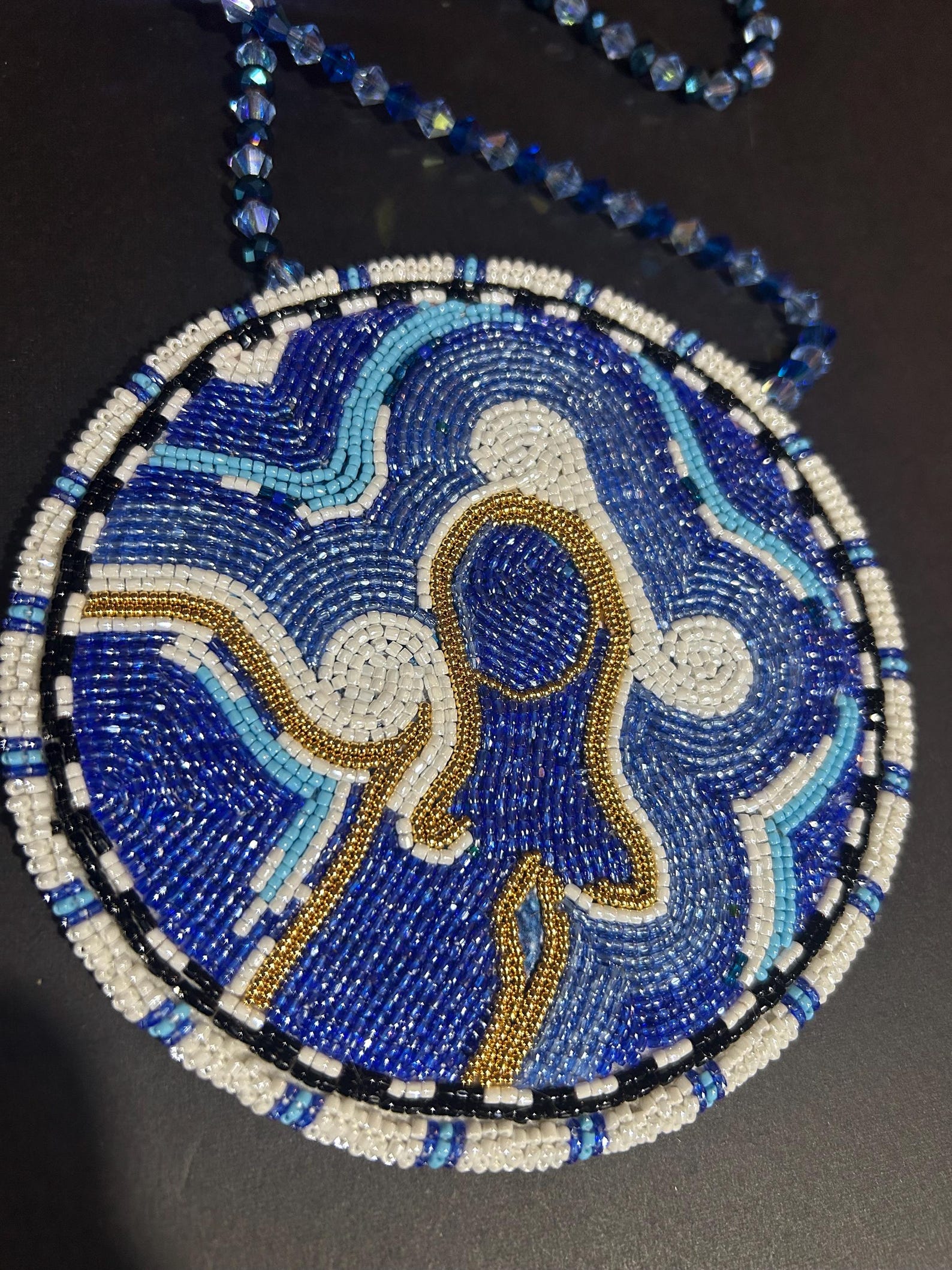 First Nations Beaded Medallion Venus 5 Inches Diameter - Etsy