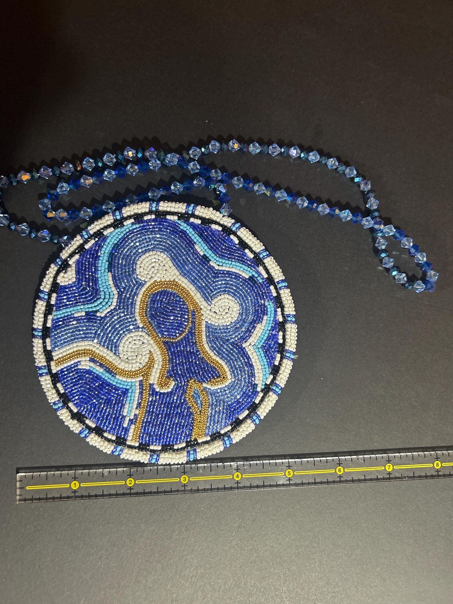 First Nations Beaded Medallion Venus 5 Inches Diameter - Etsy