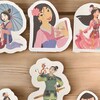 Mulan Stickers, Clear, White and Glitter - Etsy