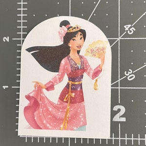 Mulan Stickers, Clear, White and Glitter - Etsy