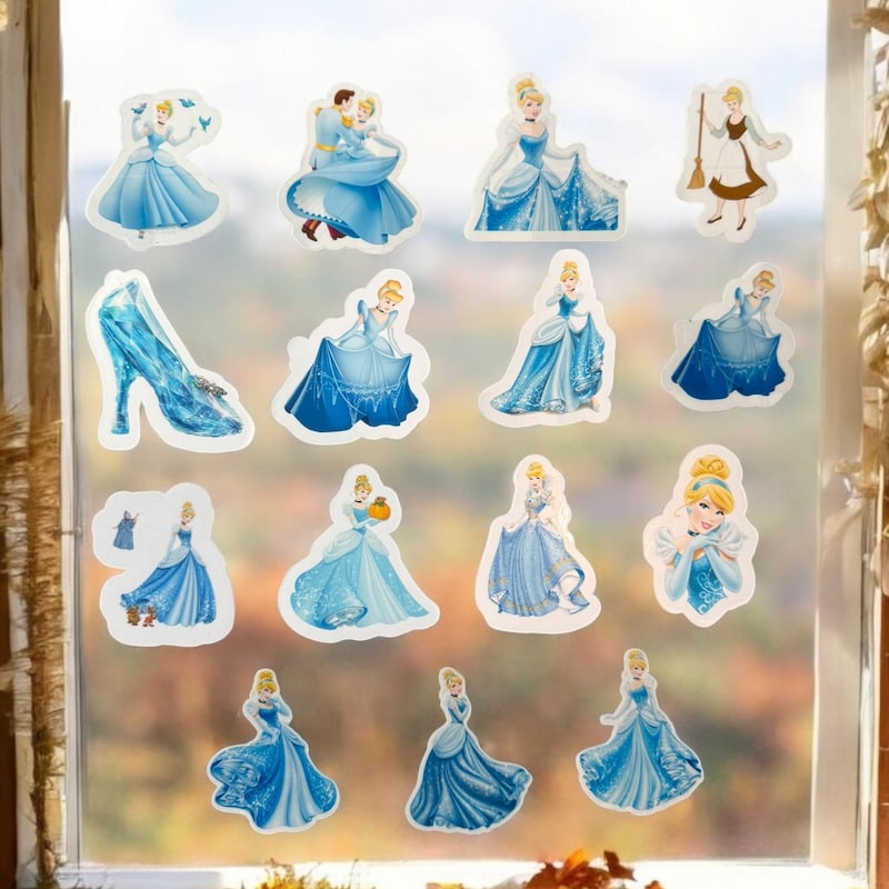 Cinderella Stickers - Etsy