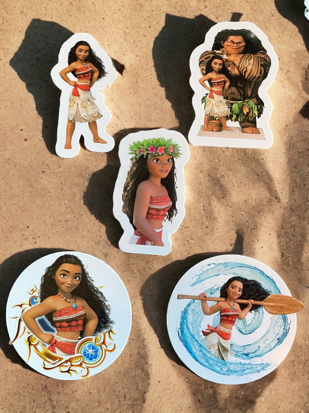Moana Stickers, Clear, White and Glitter - Etsy