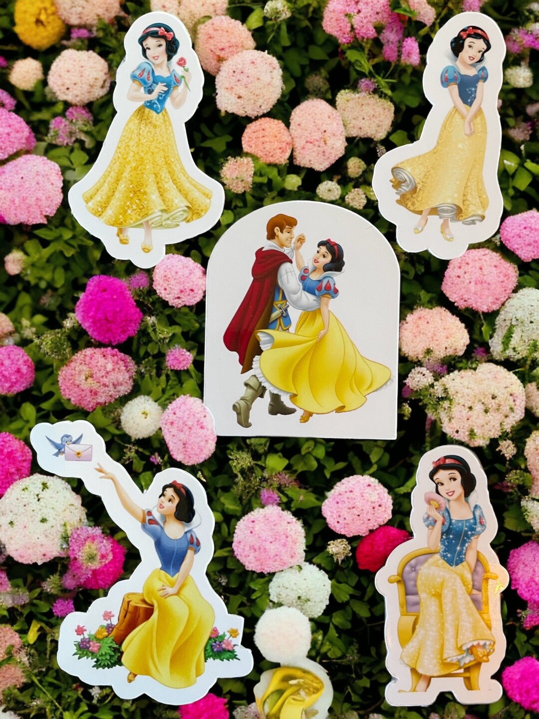 Snow White Stickers, Clear, White and Glitter - Etsy