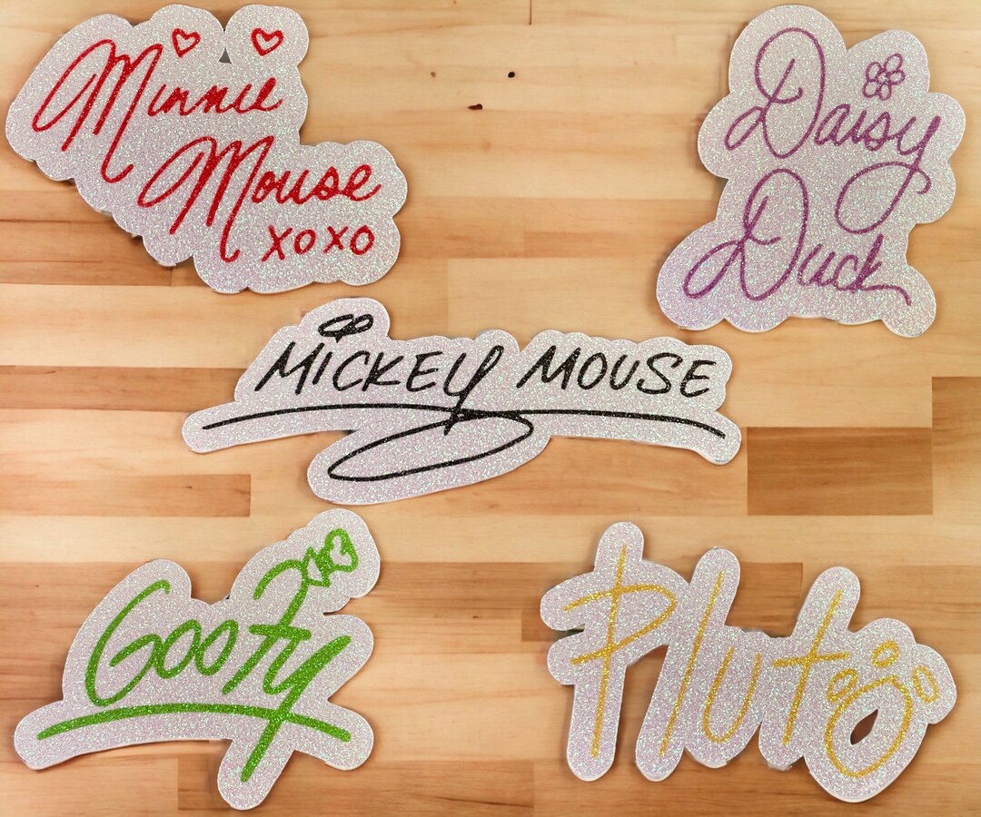 Character Signatures, Fab 6, Clear and Glitter Stickers. - Etsy
