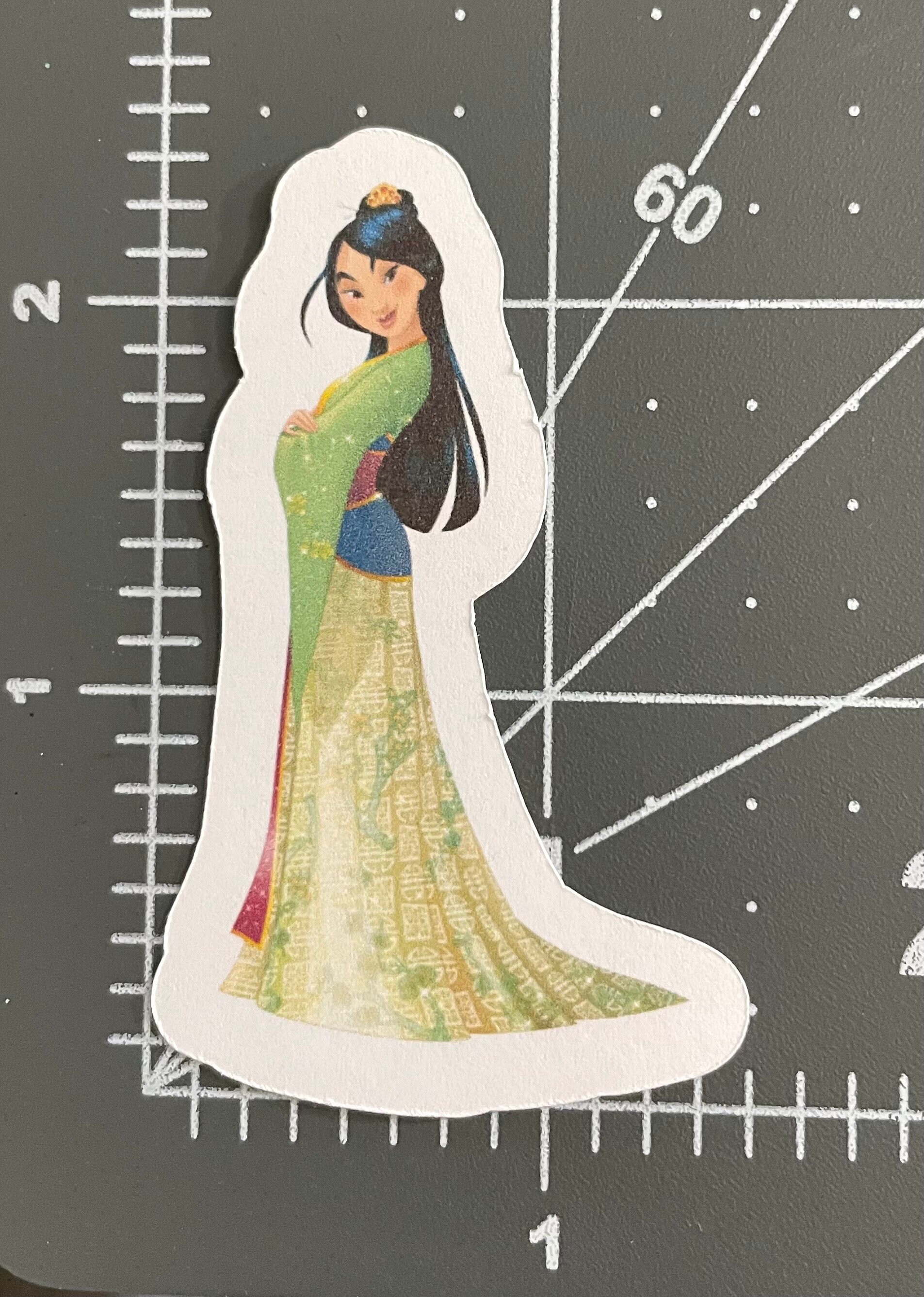 Mulan Stickers, Clear, White and Glitter - Etsy
