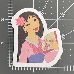 Mulan Stickers, Clear, White and Glitter - Etsy