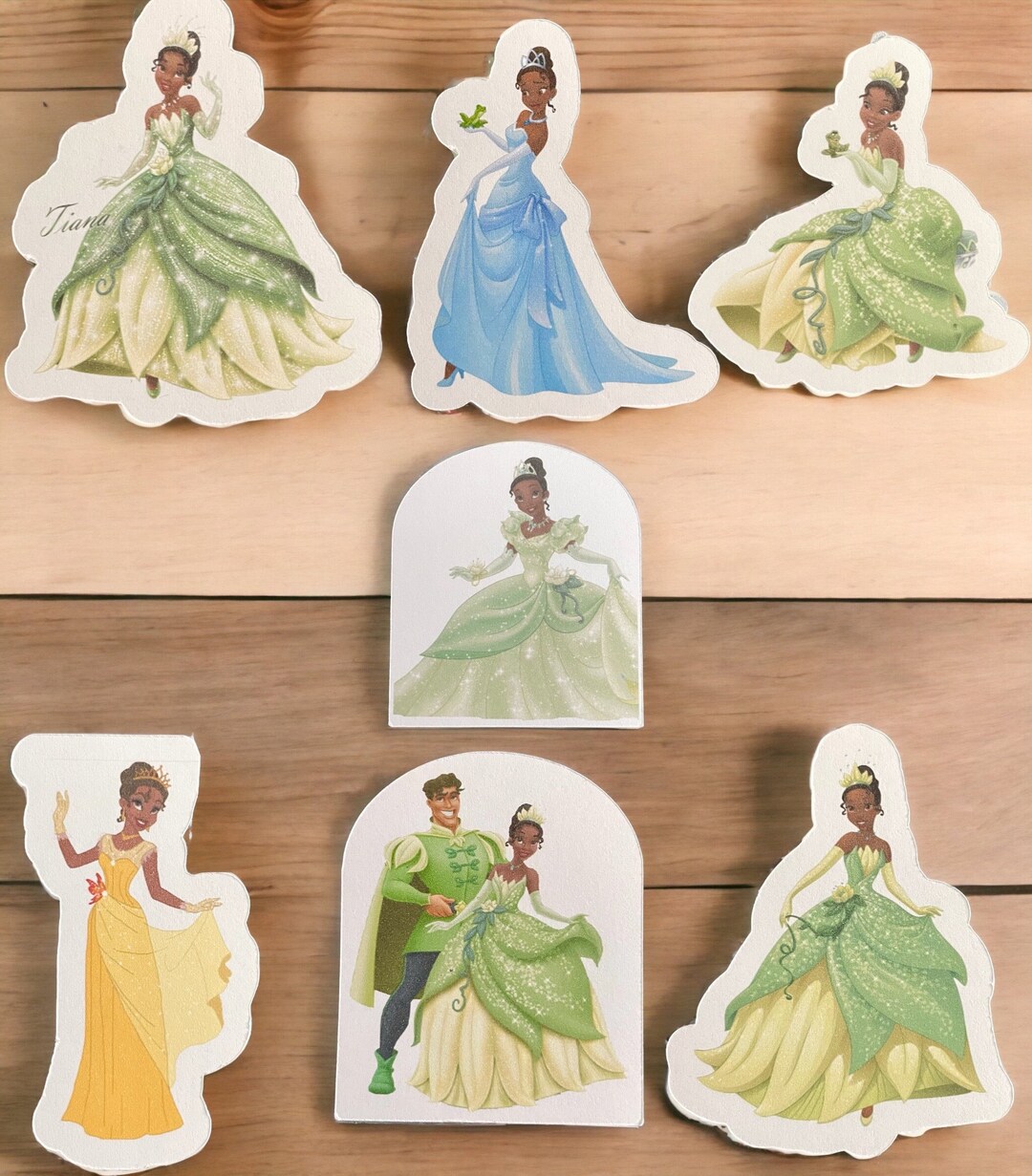 Tiana, Princess and the Frog Stickers, Clear, White and Glitter - Etsy