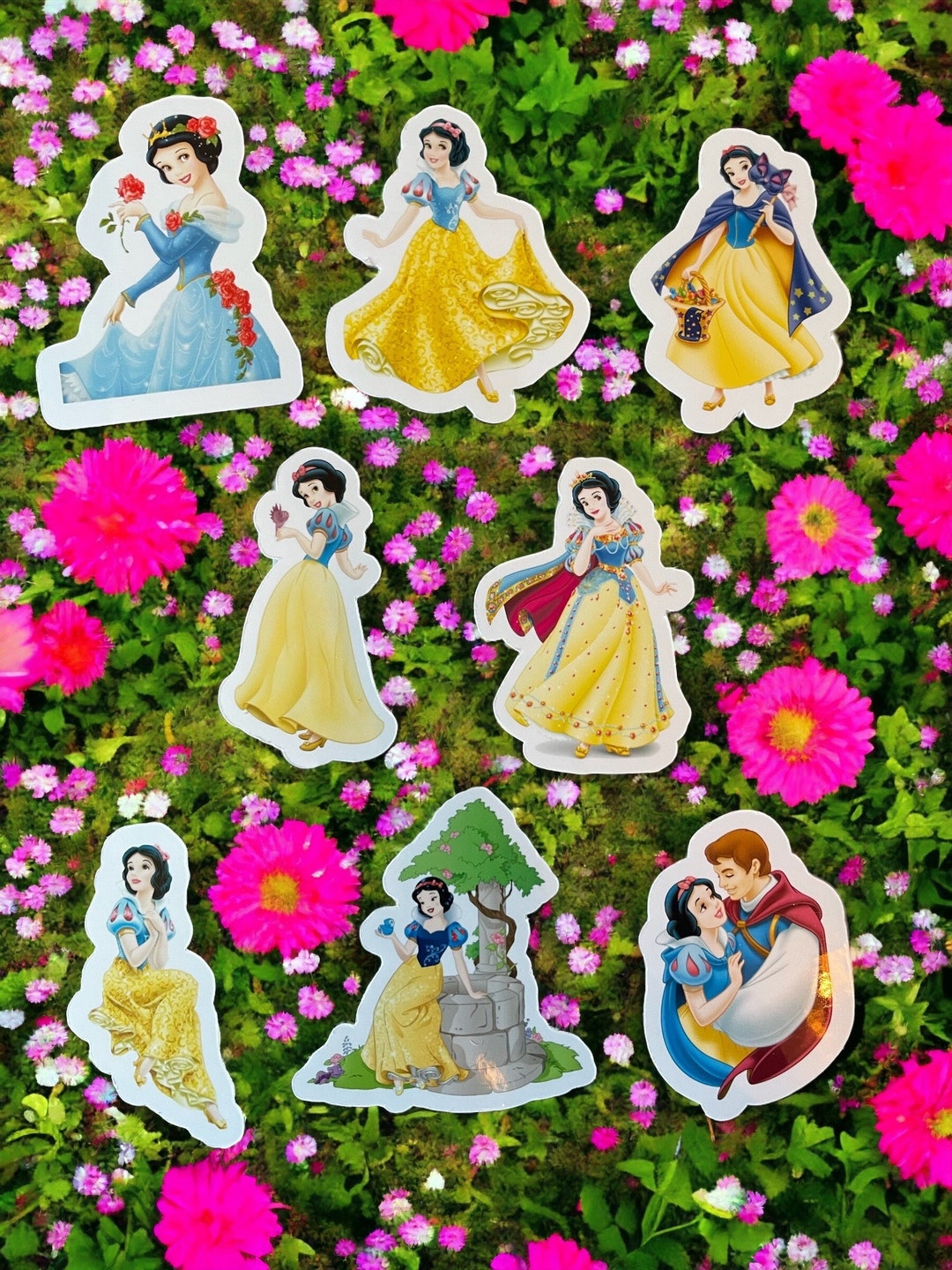 Snow White Stickers, Clear, White and Glitter - Etsy