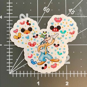 Mickey Head Characters Stickers, Clear, White and Glitter - Etsy