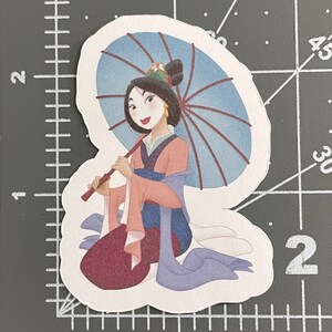 Mulan Stickers, Clear, White and Glitter - Etsy