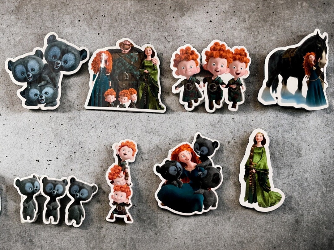 Brave, Clan Dunbroch Stickers, Clear, White and Glitter - Etsy