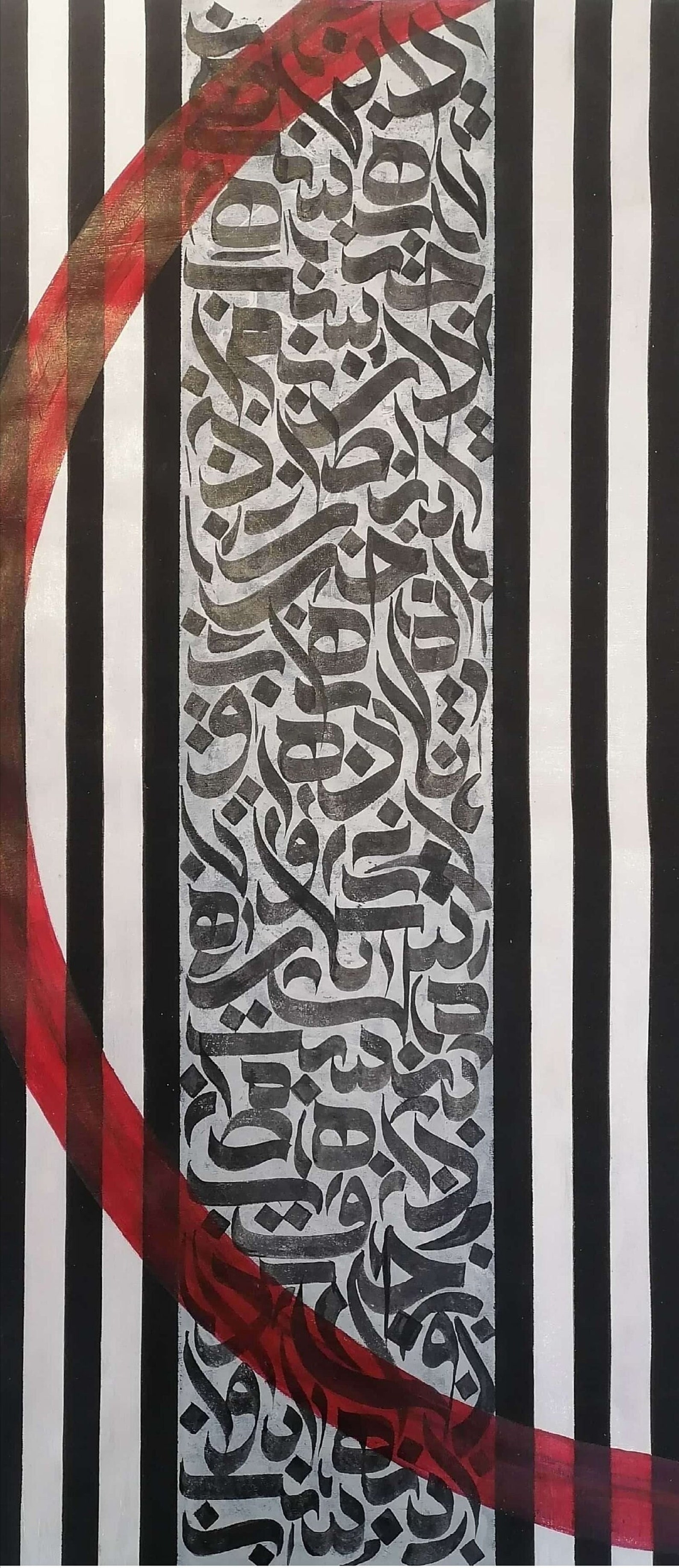 Calligraphy Acrylic Painting on Canvas Fabric, With Dimensions of 14.5 ...
