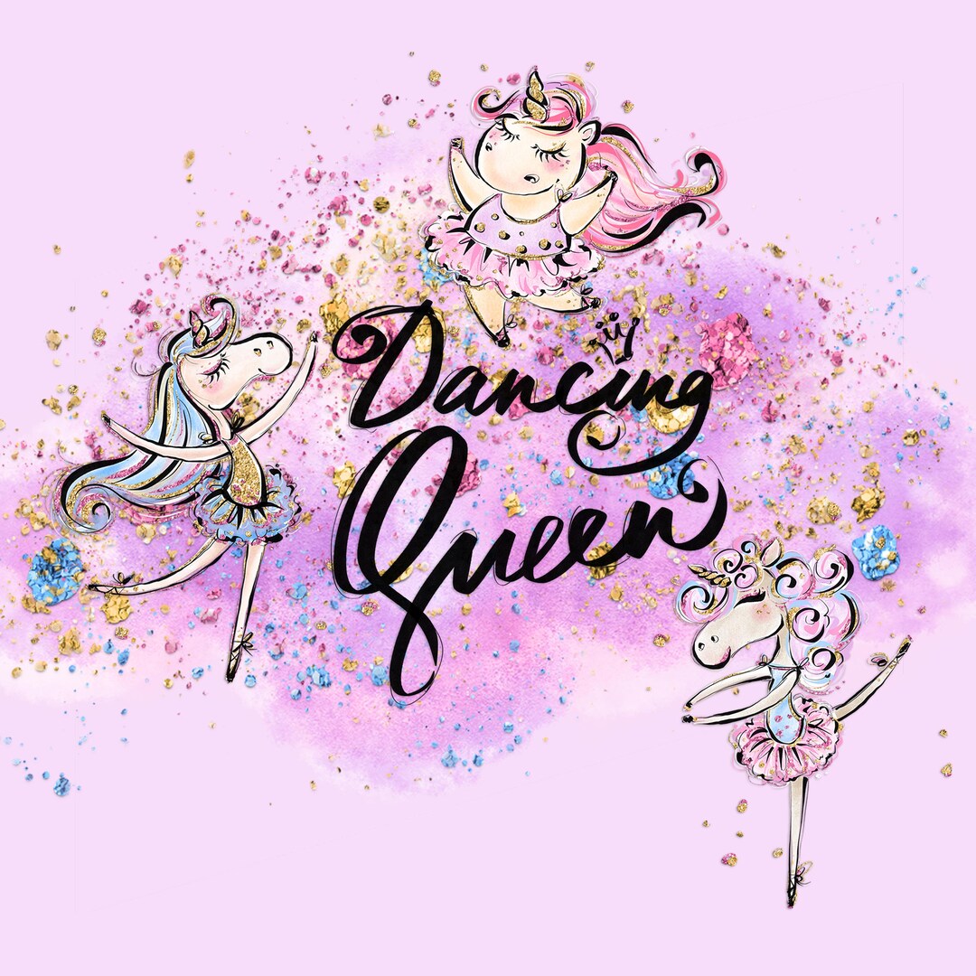 Unicorn- Unicorn Panel- Dancing Queen Fabric Panel for DIY Sewing & La ...