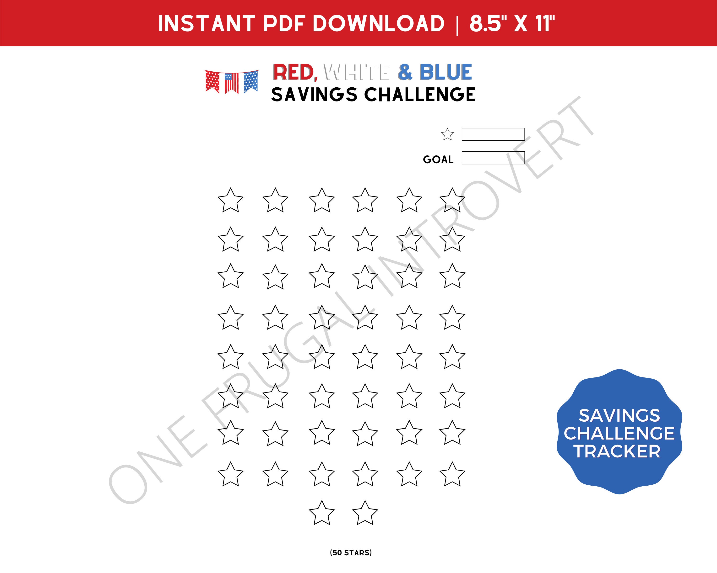 4th July Savings Tracker Calendars & Planners Paper & Party Supplies ...