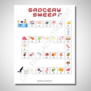 Grocery Sweep Savings Challenge Game, Printable Digital Download ...