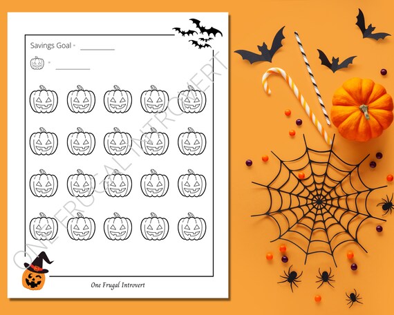 Halloween October Savings Challenge Printable Digital - Etsy